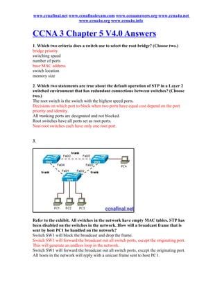 Ccna 3 Chapter 5 V4 0 Answers 2011 DOC Computer Networking Computing