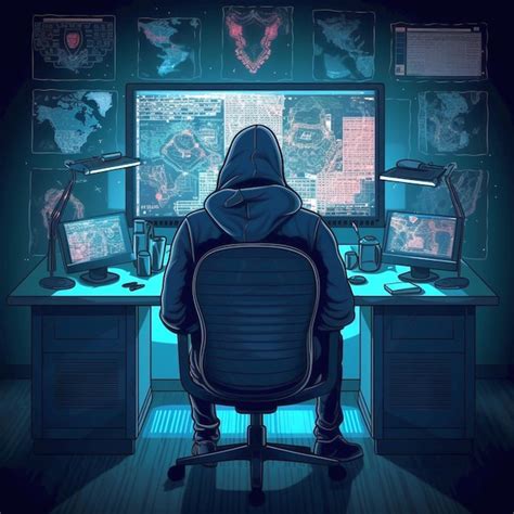 Premium Ai Image Hacker Cyber Criminal On A Desk Decoding Encrypted