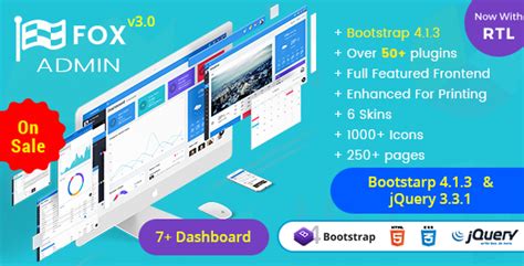 Fox Multipurpose Bootstrap 4 Admin Dashboard Template Ui Framework