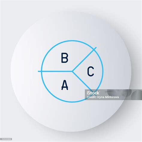 Line Pie Chart Infographic Icon Isolated On White Background Diagram