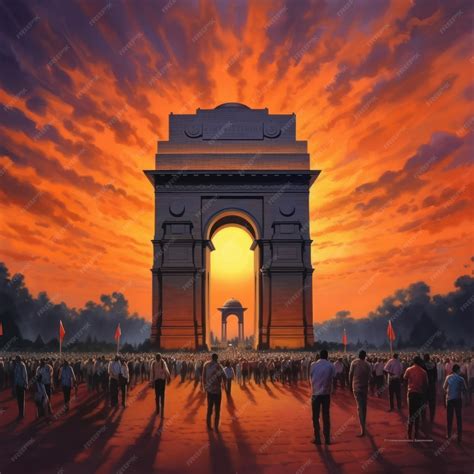 Premium Ai Image Photography Of India Gate Monument Building