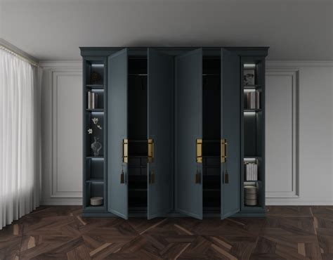 Шкаф «Валья рифленые фасады с вертикальными полосами — Фабрика мебели «Мебиус