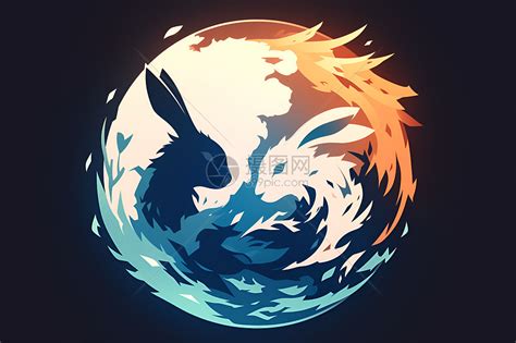 抽象的兔子徽标插画图片下载 正版图片601132401 摄图网