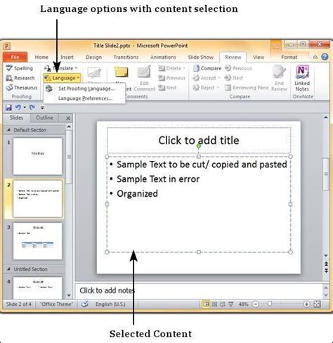 Setting Up A Language In PowerPoint KAMIL