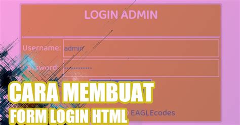 Cara Membuat Form Login Berbasis Html