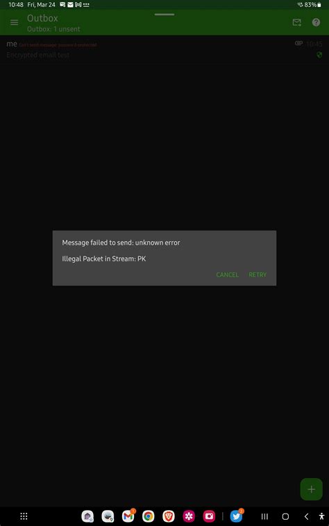 An Error Occur When Sending A Password Protected Message Issue 2268