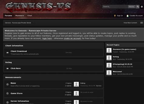 Genesis BRAND NEW RSPS List RuneScape Private Servers