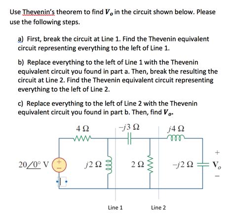Solved Use Thevenins Theorem To Find Vo In The Circuit