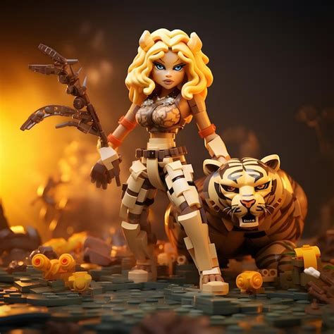 Cheetara En Estilo Lego Personaje De Dibujos Animados Thunder Cat Ia