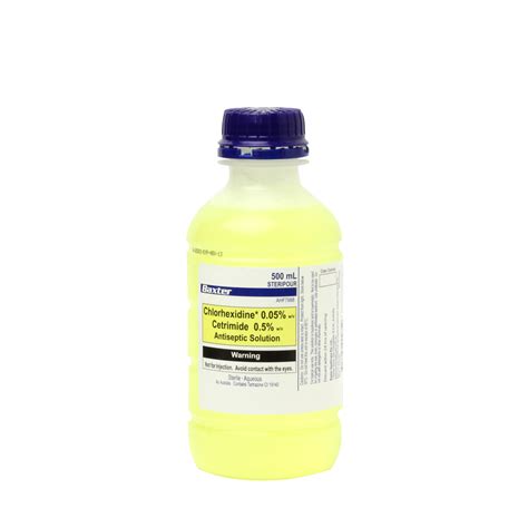 Amtech Medical Baxter Chlorhexidine Acetate 0 05 With Cetrimide 0 5 Antiseptic Solution
