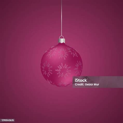 크리스마스 트리 장난감 유리 공과 코로나 바이러스 바이러스 장식 컬러 벡터 그림입니다 고립 된 분홍색 배경 크리스마스 장식은 문자열에 걸려있다 축제 분위기의 인테리어를 위한