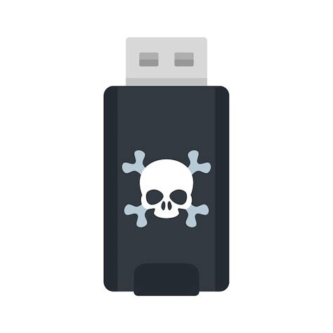 Premium Vector Virus Usb Flash Icon Flat Illustration Of Virus Usb Flash Vector Icon For Web