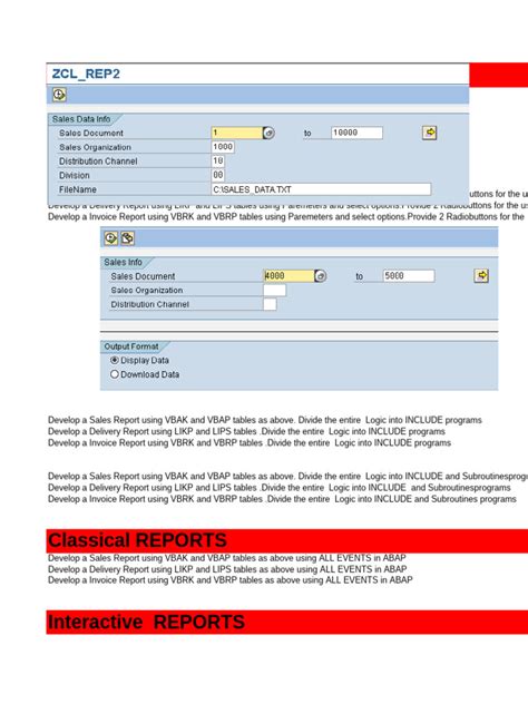 Abap Assignments Pdf