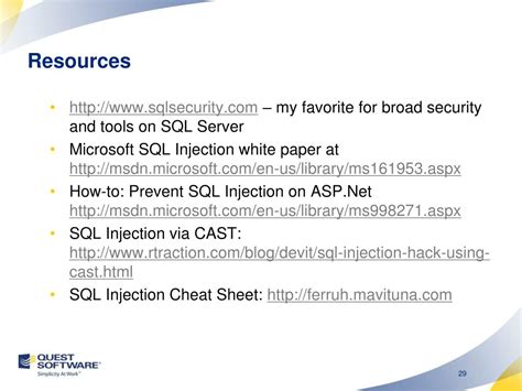 Ppt Understanding And Preventing Sql Injection Attacks Powerpoint
