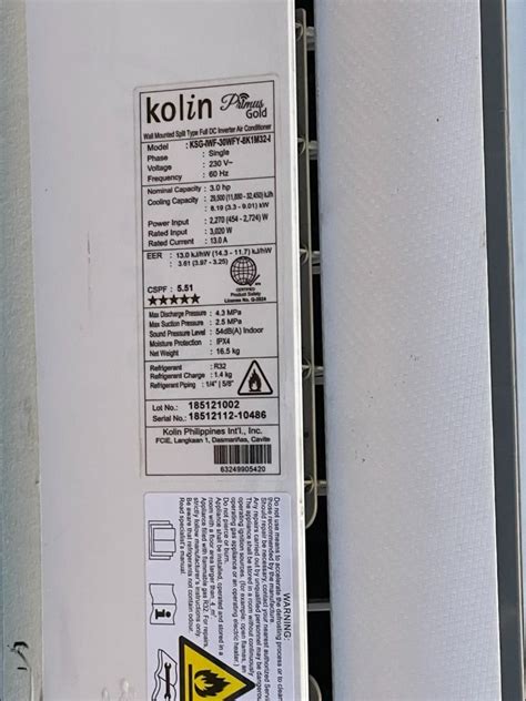 3hp Kolin Inverter Split Type Tv And Home Appliances Air Conditioning And Heating On Carousell