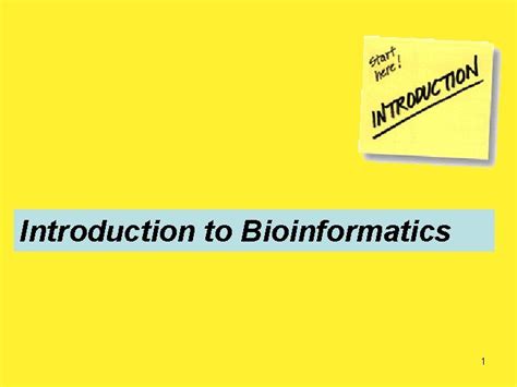 Introduction To Bioinformatics 1 What Is Bioinformatics 2