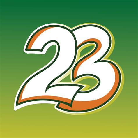 23 número deportivo vintage en ilustración vectorial impresión negocio mascota y otros usos