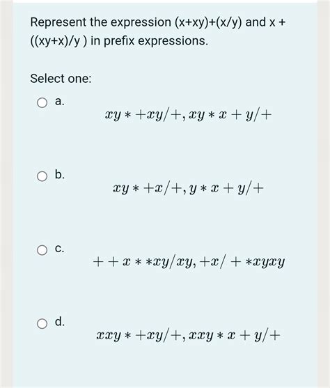 Solved Represent The Expression X Xy X Y And X Chegg Com