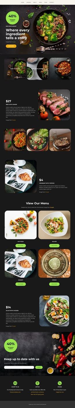 View Our Menu Html5 Template By Nicepage