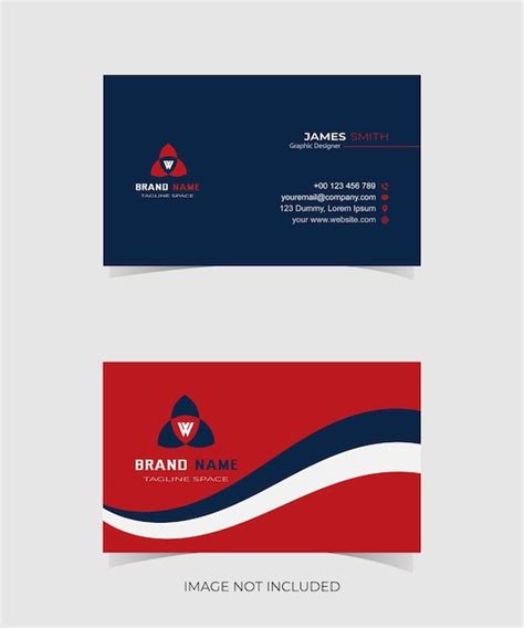 깔끔하고 심플한 명함 디자인 프리미엄 벡터