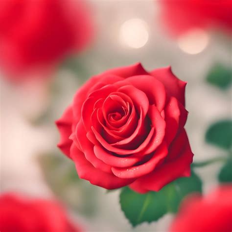 Premium Photo A Breathtakingly Detailed Portrait Of A Ruby Red Rose Captured In All Its Beauty
