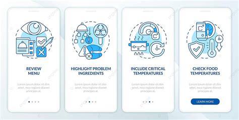 Blue Onboarding Mobile App Screen Haccp In Practice Vector Template Download On Pngtree