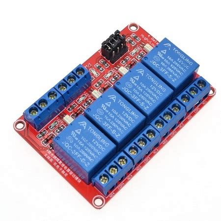 V Channel Red Color Relay Module Songle Leetechbd