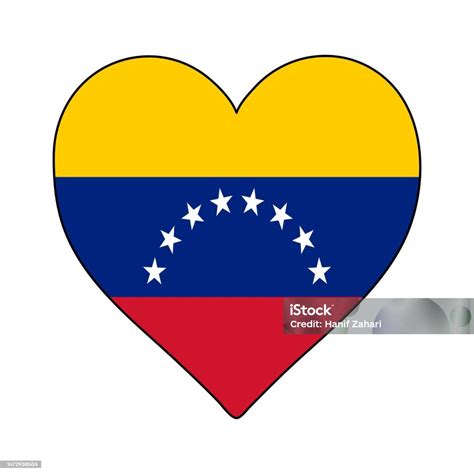 베네수엘라 하트 모양 플래그입니다 베네수엘라를 사랑하십시오 베네수엘라를 방문하십시오 남아메리카 라틴 아메리카 벡터 일러스트레이션 그래픽 디자인 카라카스에 대한 스톡 벡터