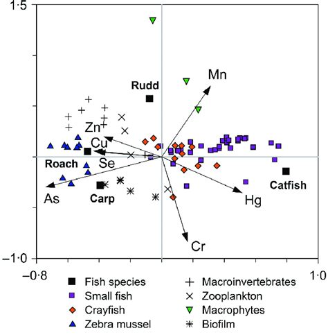 Redundancy Analysis Rda For The Trace Metal Concentrations
