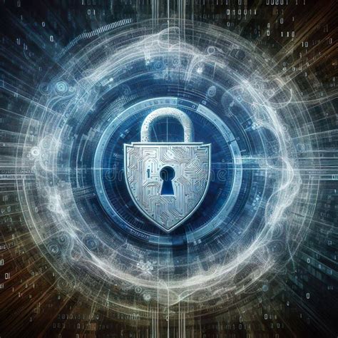 A Lock Representing Cyber Security Stock Illustration Illustration