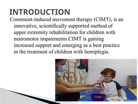 Constraint Induced Movement Therapy Cimt For Neurological Conditions Of Self Upper Limb