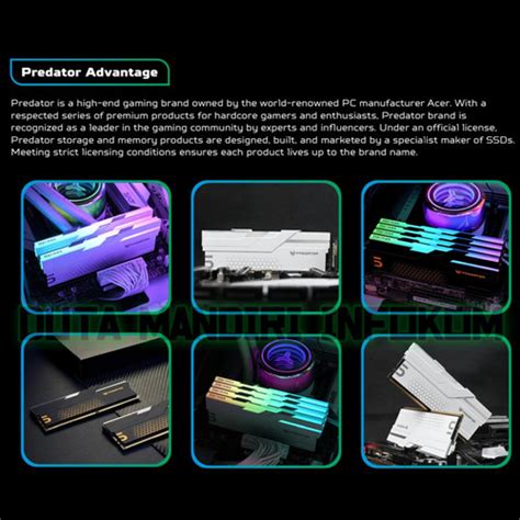 Jual Acer Predator Hermes Rgb Ddr5 32gb 48gb 64gb 6400mhz I 6600mhz I 6800mhz I 7200mhz I
