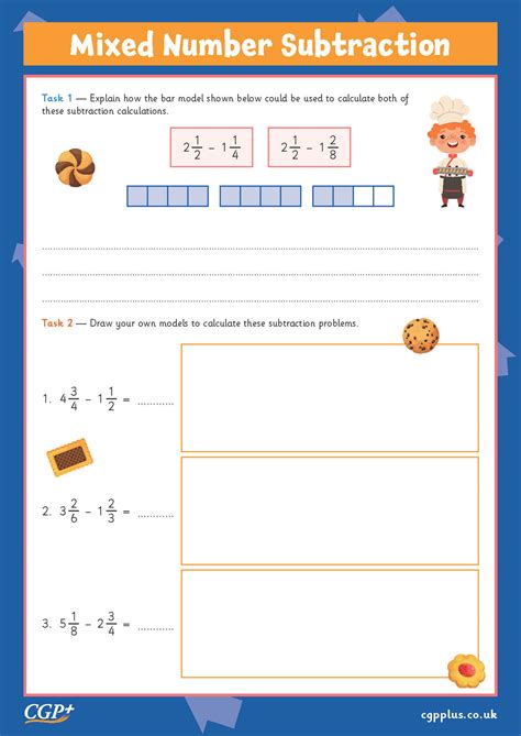 Wrm Mixed Number Subtraction Year 5 Cgp Plus