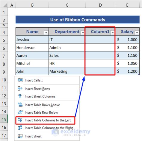 Insert Table Column Excel At Claire Ryder Blog