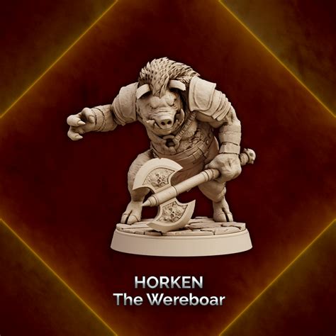 3d Printable Horken The Wereboar By Artificersmini