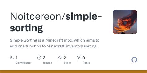 GitHub Noitcereon Simple Sorting Simple Sorting Is A Minecraft Mod