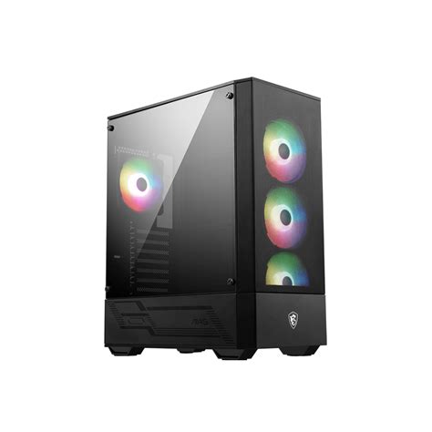 Msi Mag Forge R Black Mid Tower Tempered Glass Atx M Atx Itx