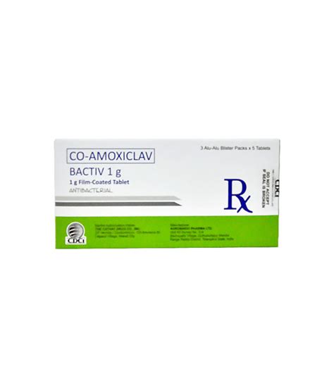 Bactiv 1g 875125mg Rose Pharmacy Medicine Delivery
