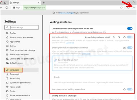 Enabledisable Spell Check In Edge Using Intune