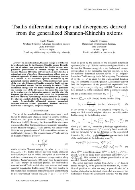 Pdf Tsallis Differential Entropy And Divergences Derived From The