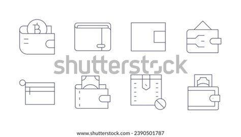 Wallet Icons Editable Stroke Containing Wallet Stock Vector Royalty Free 2390501787 Shutterstock