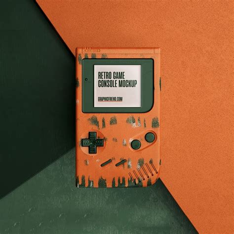 Free Retro Game Console Mockup Psd