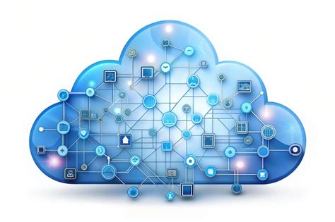 Premium Photo Cloud Computing Modern Technology On White Background