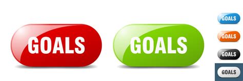 Goals Blue Round Gel Isolated Push Button Vector Image