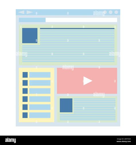 Flat Website Template Web Design Technology Vector Illustration Stock Vector Image And Art Alamy