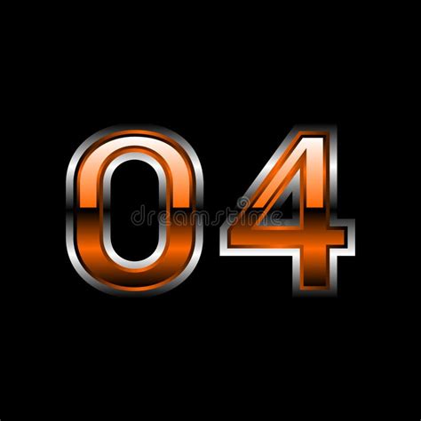 Number Four Modern Geometric Technology Icon Business Design Template Logo Stock Vector