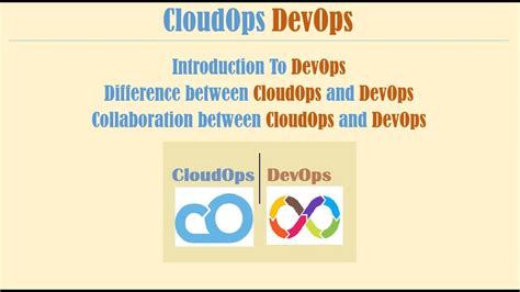 Introduction To Devops Cloudops And Devops Differences Collaboration Between Cloudops And