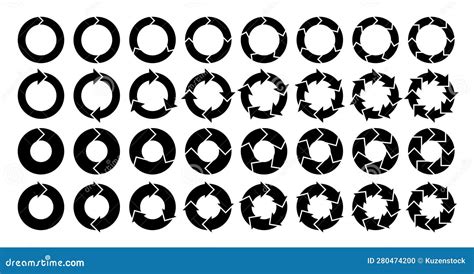 Circular Arrows Circle Arrow Infographic Charts Round Step Optional Diagram Stock Vector