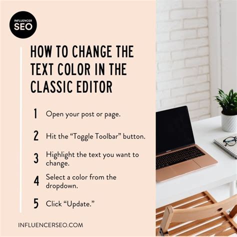 How To Change Font Color In WordPress Influencer SEO