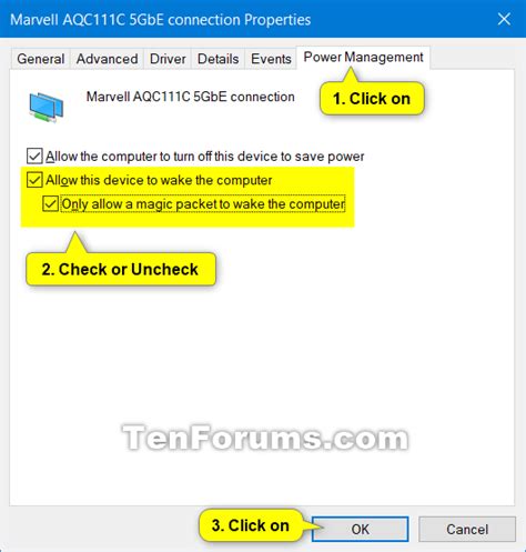 How To Enable Or Disable Wake On LAN WOL In Windows Tutorials